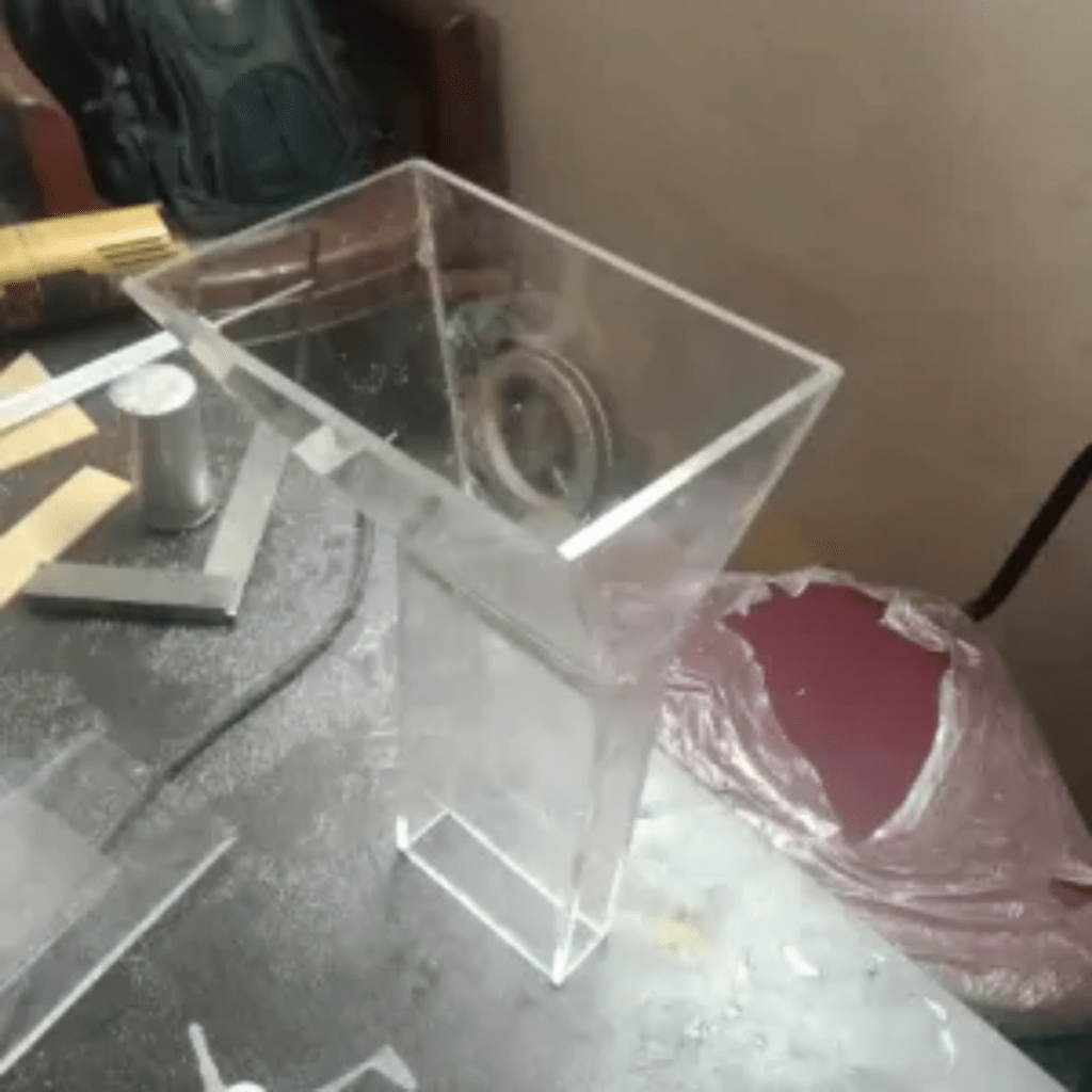 discharge chute acrylic – Karunya Engineering